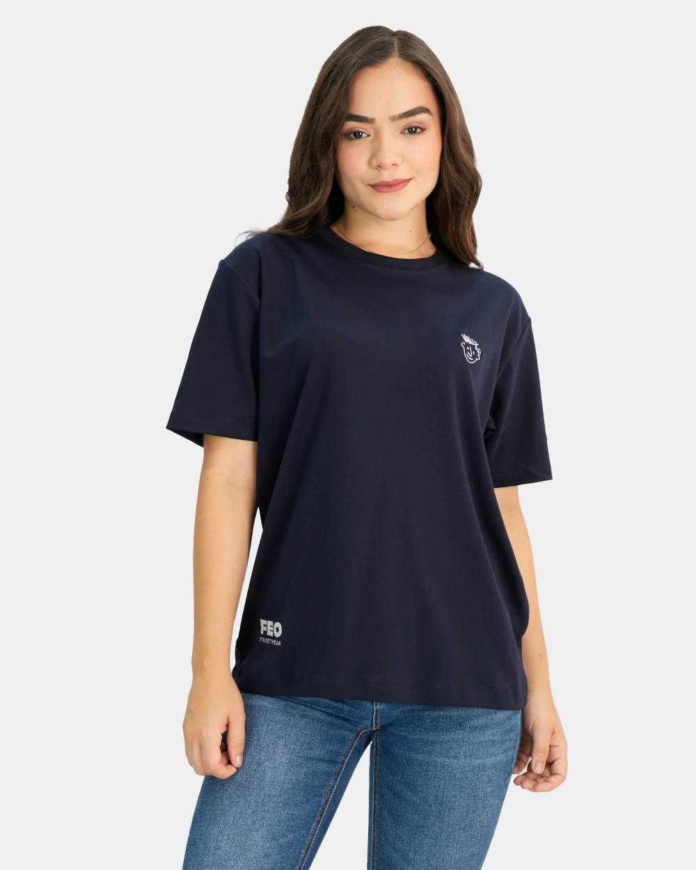 Polo para mujer color azul oscuro – FEO STREETWEAR
